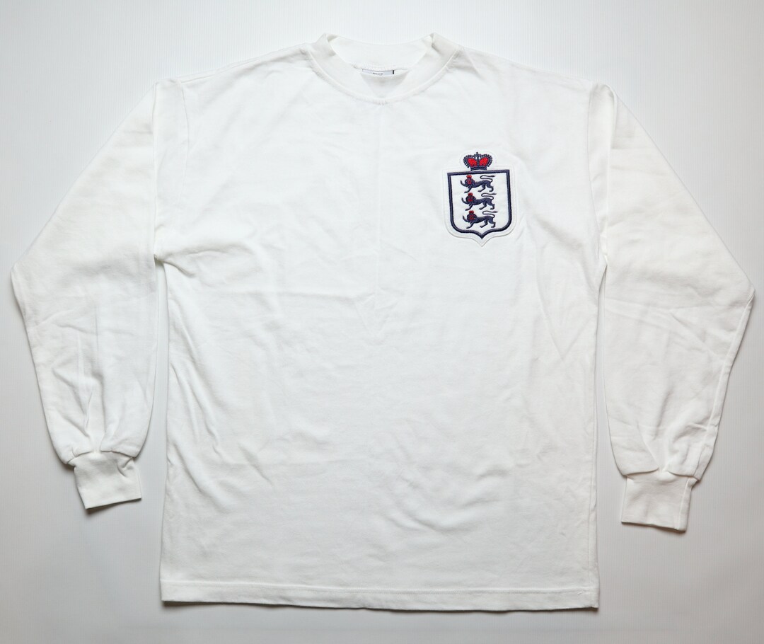 England 1872 Home Retro Replica Long Sleeve Football Shirt Soccer ...