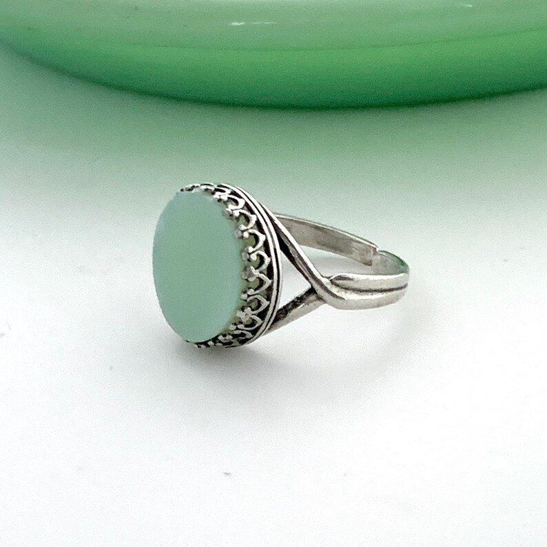 Jadeite Fire King Ring Vintage Green Jadeite Plate Jadeite - Etsy