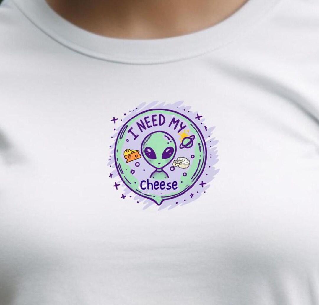 Green Alien Cheese Lover Unisex Tee, Funny Sci-fi Gift - Etsy