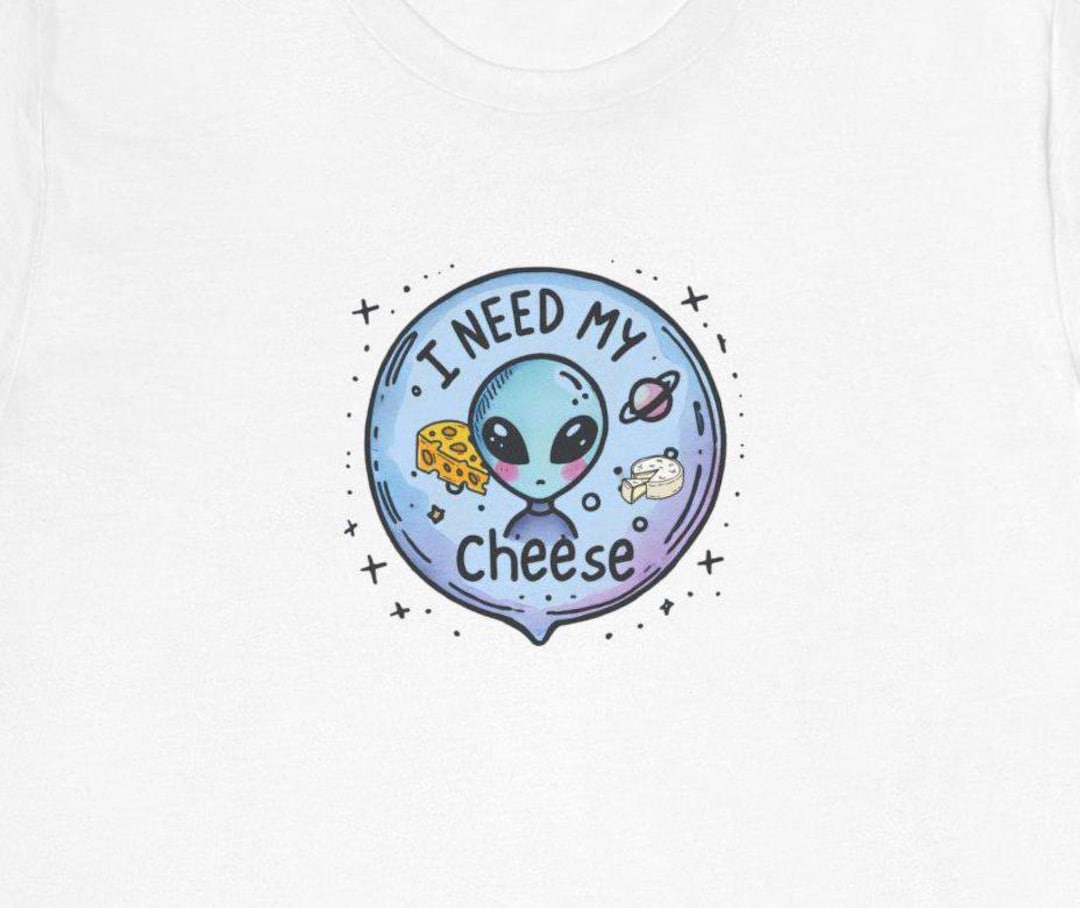 Blue Alien Cheese Lover Unisex Funny, Bella Canva Soft Shirt ...