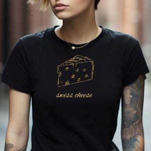 Cheese Lover Unisex Tee, Swiss Cheese Gift for Foodie, Cheesemonger ...