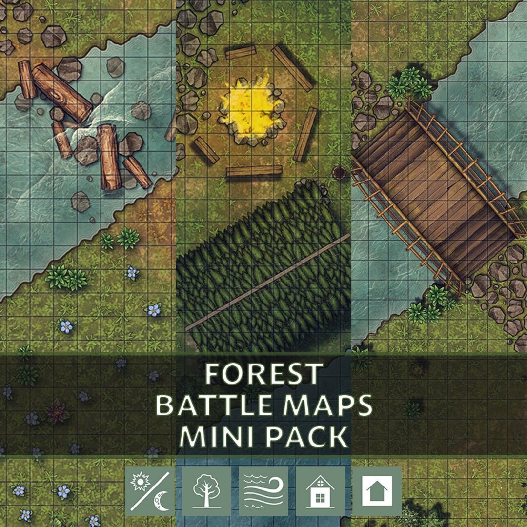 Forest Battle Maps Mini Pack II. - Etsy