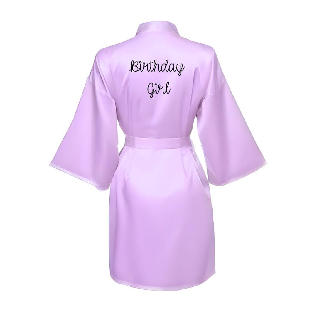 Birthday Party Robe - Birthday Girl - Birthday Party Gift - Satin Robe ...