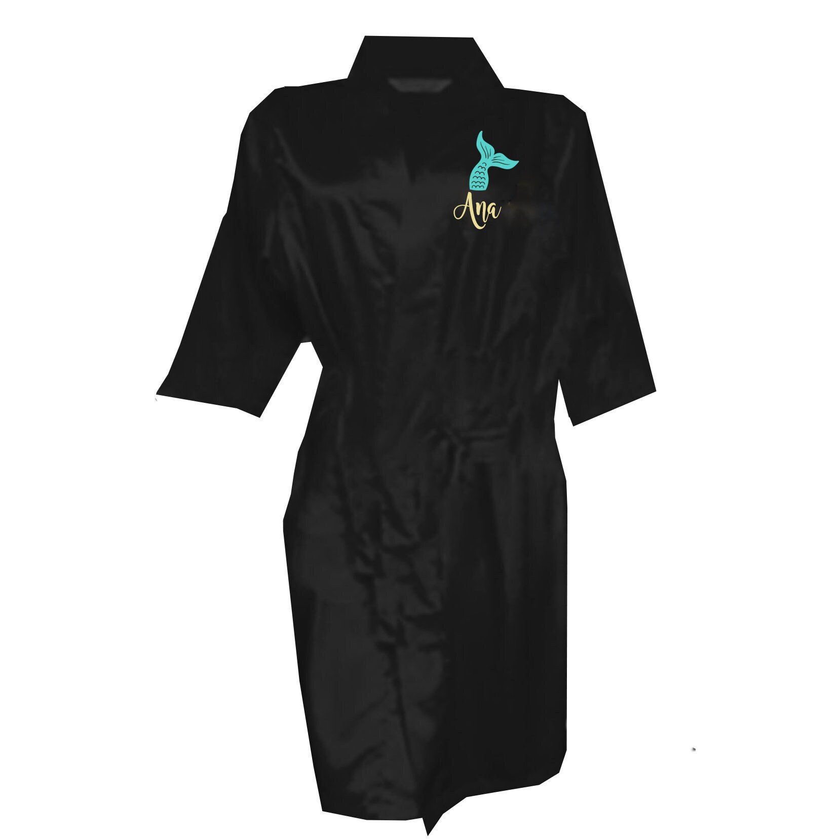 Mermaid Robe - Mermaid Birthday Party Favor - Satin Robe for Kids ...