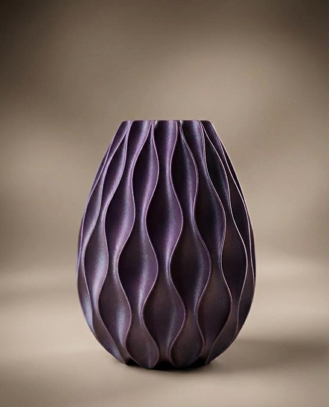 Textured 3D Printed Vase in Purple - Etsy