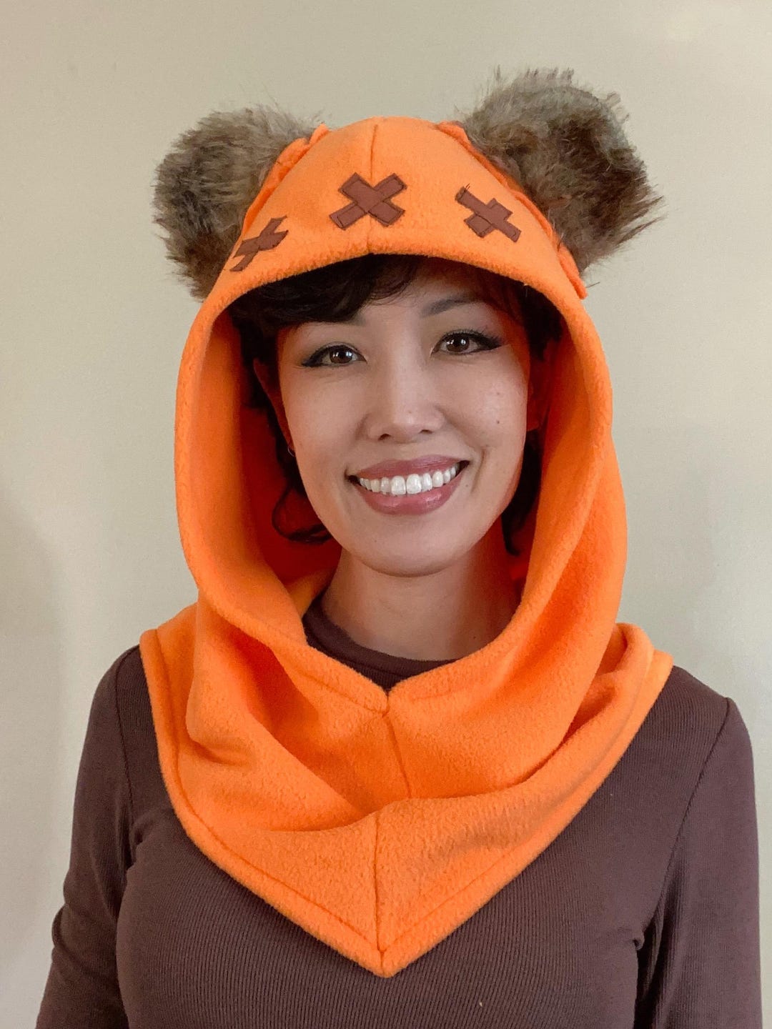 Ewok Hood. Fleece, Orange - Etsy