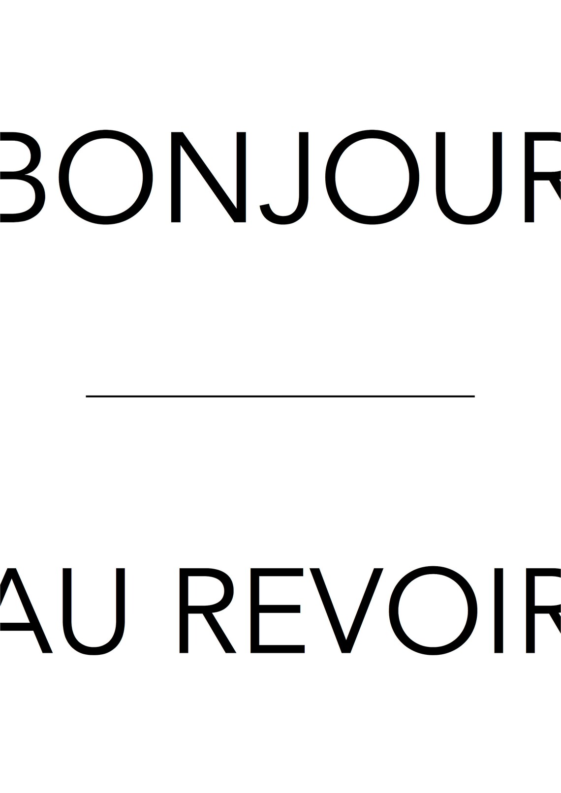 Bonjour Au Revoir Hello Goodbye Instant Download Wall Print - Etsy