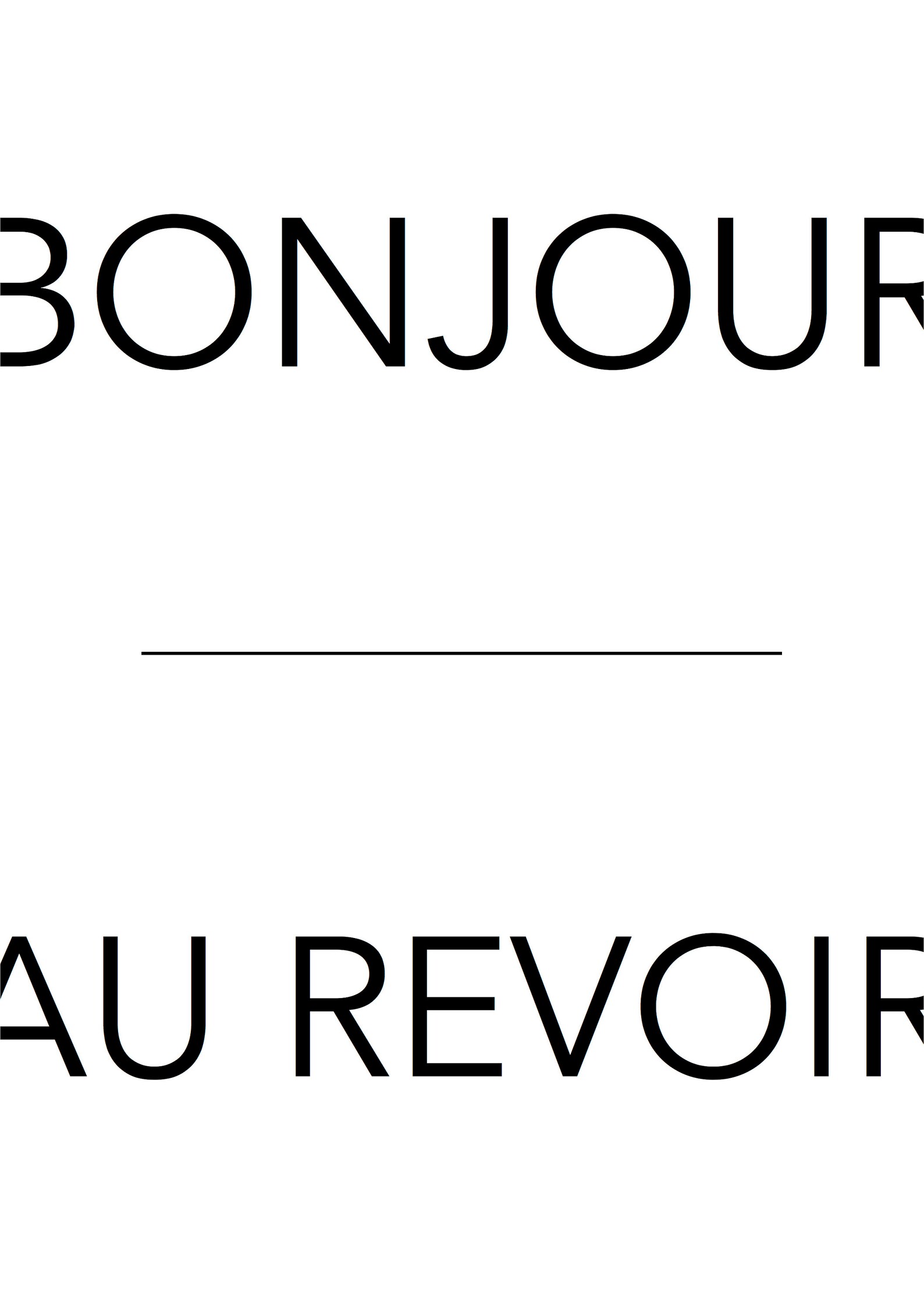 Bonjour Au Revoir Hello Goodbye Instant Download Wall Print Art Poster ...