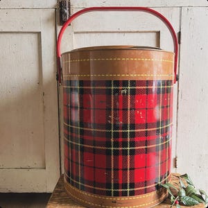 Vintage 1950's Plaid Petra Cabot Skotch Kaddy Jug Cooler 4 Gallon ...