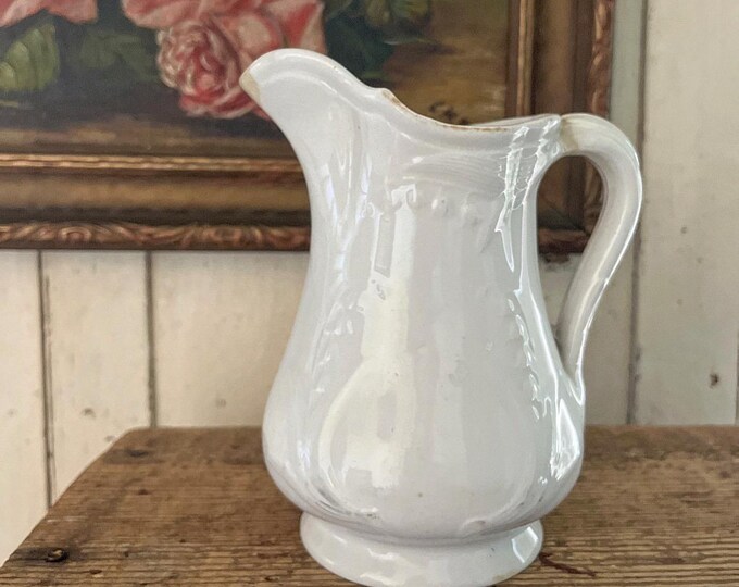 Antique Ironstone China English Creamer Pitcher Lily of the Valley Vase ...