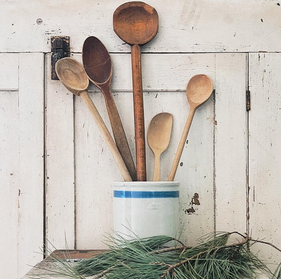 Instant Collection of Antique and Vintage Wooden Spoons Wood Spoon ...