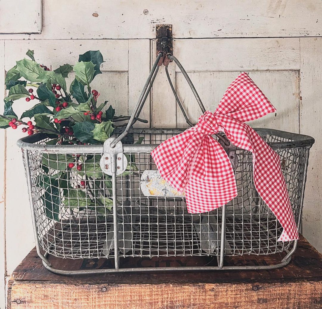 Antique 1930s Industrial Wire Primitive Egg Carrying Basket Quaker Made ...