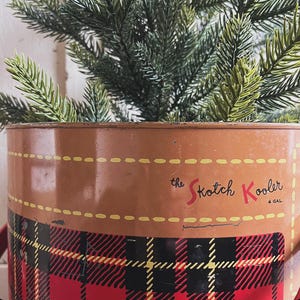 Vintage 1950's Plaid Petra Cabot Skotch Kaddy Jug Cooler 4 Gallon ...