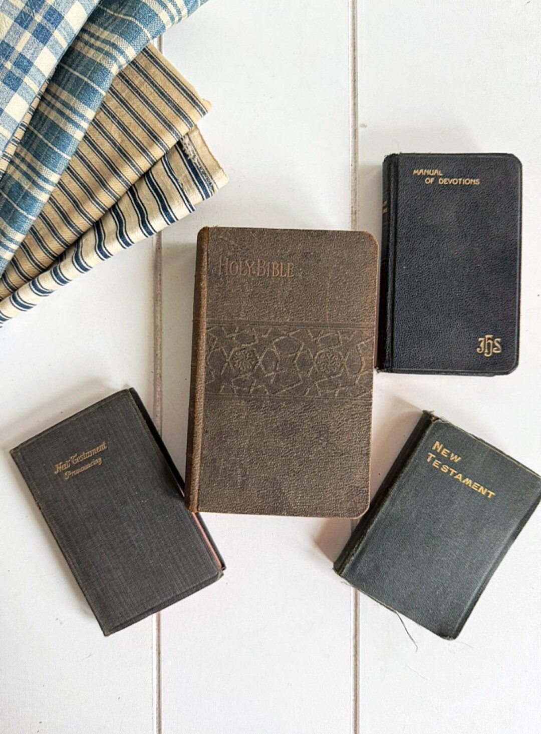Antique Religious Book Collection: Holy Bible, New Testament ...