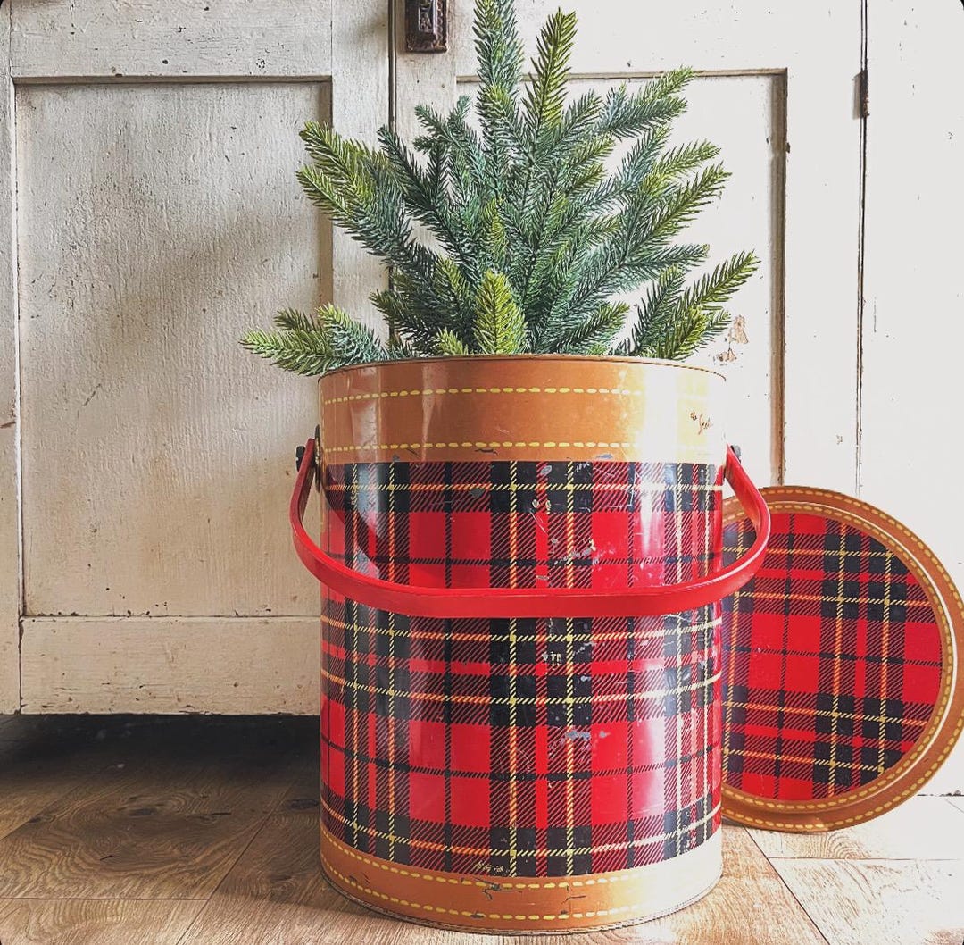 Vintage 1950's Plaid Petra Cabot Skotch Kaddy Jug Cooler 4 Gallon ...