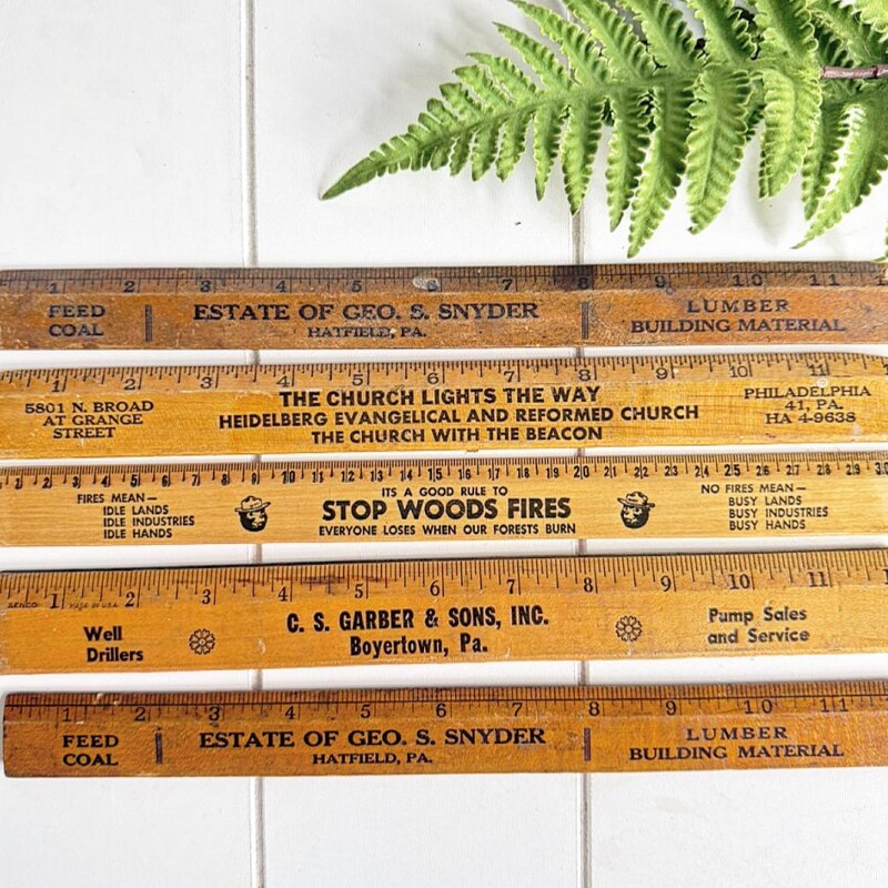 Vintage Wooden Ruler - Etsy