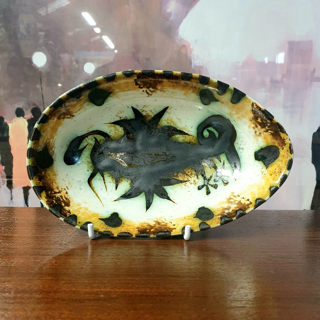 A Vintage 1960's Cornish Celtic Pottery 'phoenix' Design Oval Dish - Etsy