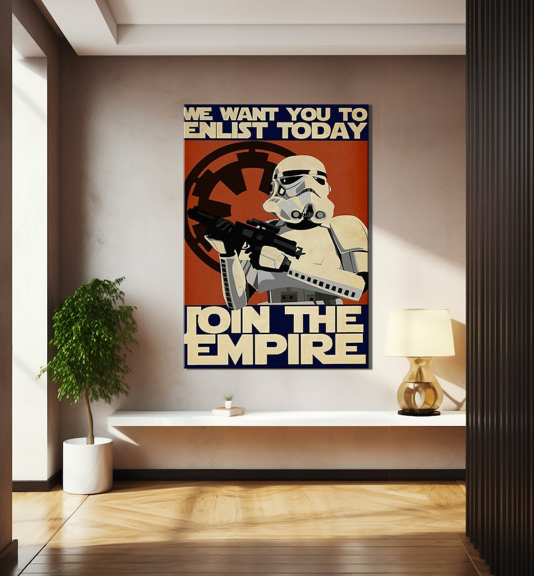 Star Wars Join the Empire Movie Poster Canvas Art, Star Wars Movie ...