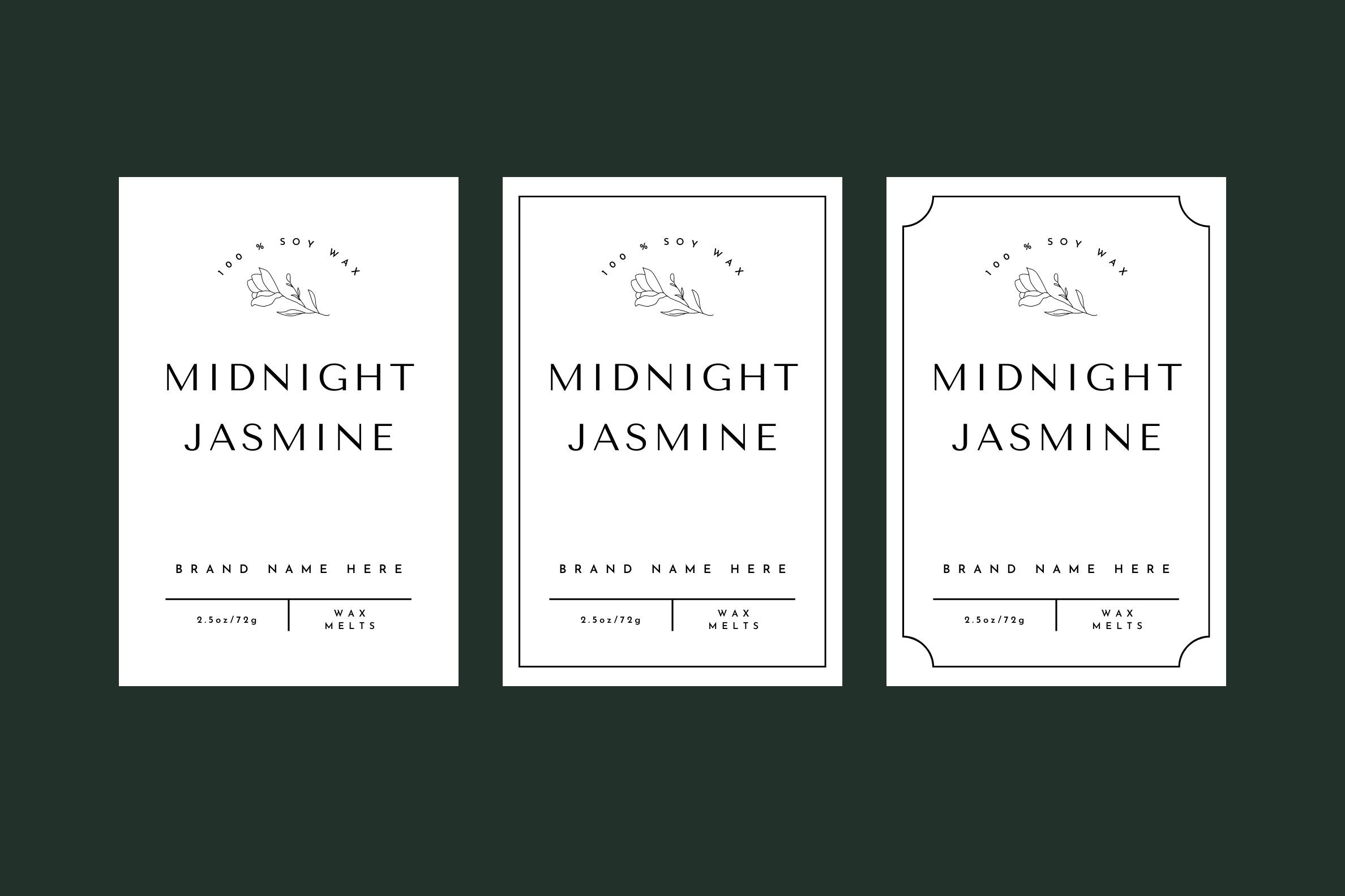 Editable Label DIY Minimal Wax Tart Label, Modern Wax Melt Label ...