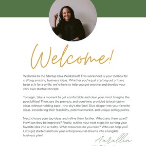 Startup Idea Generator: Business Brainstorming Worksheet - Etsy