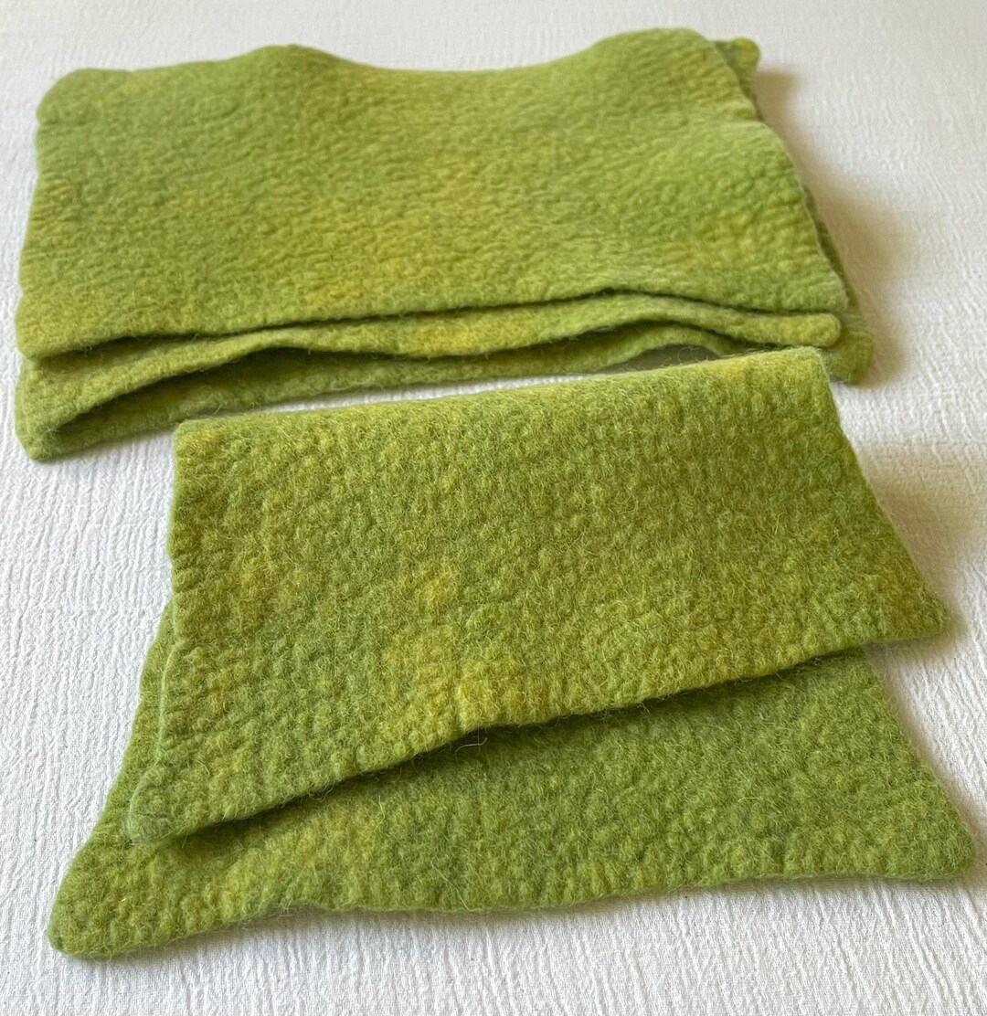 Naturally Dyed Merino Felt / Yellow-green / 6 X 10 Inches / Hand Dyed ...