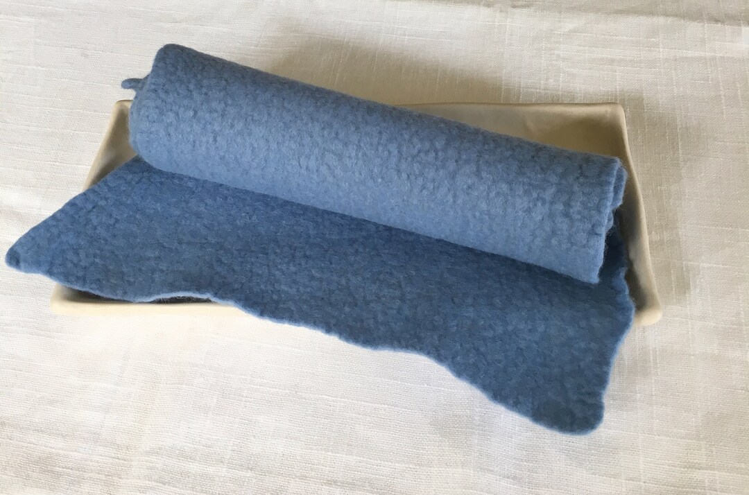Felt Sheet - Sky Blue - 100% Merino Wool Felt - Hand Felted - 9 X 26 ...