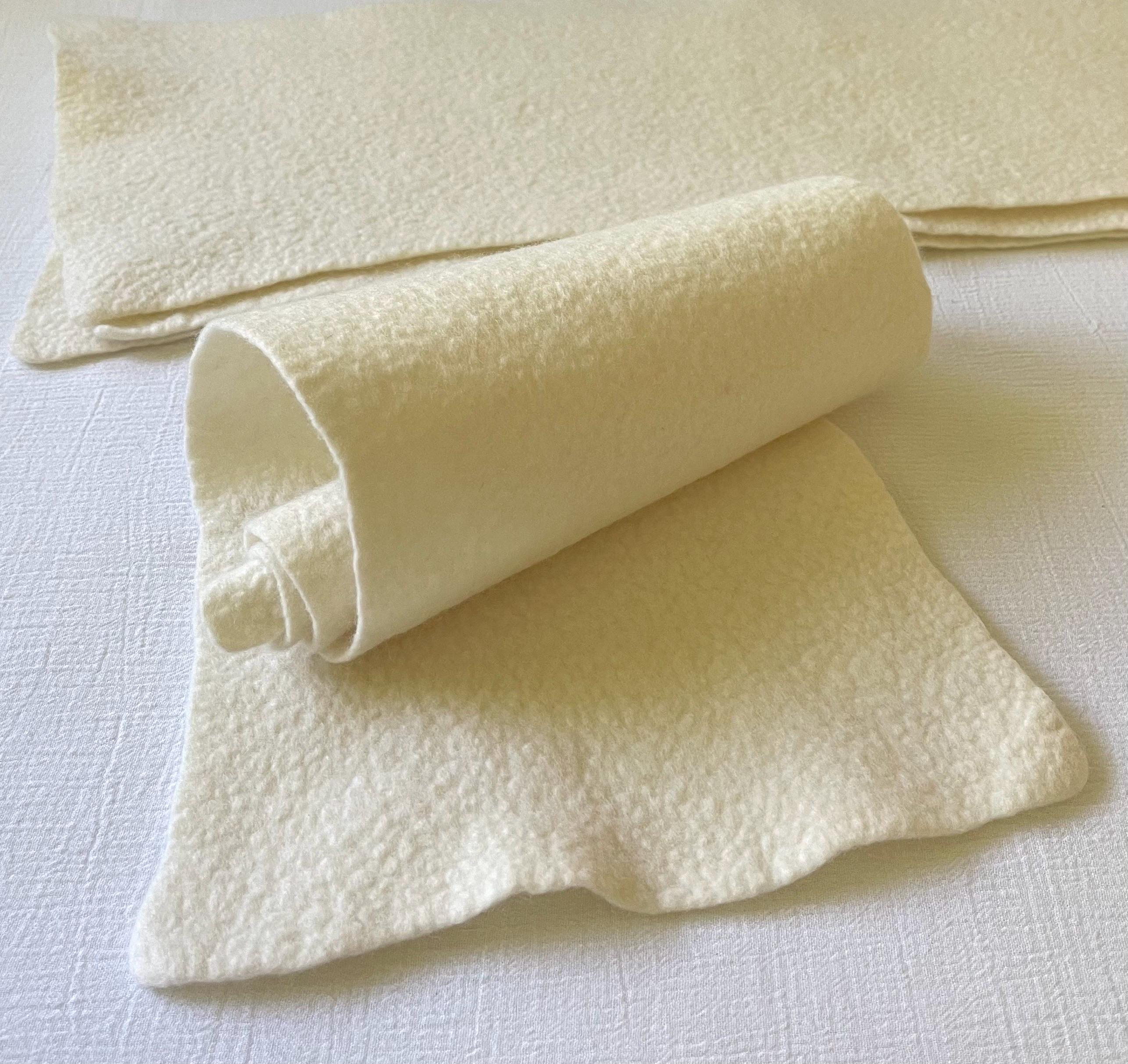 Natural White Wool Felt / Three Sizes / 100% Merino Wool Felt / Hand ...