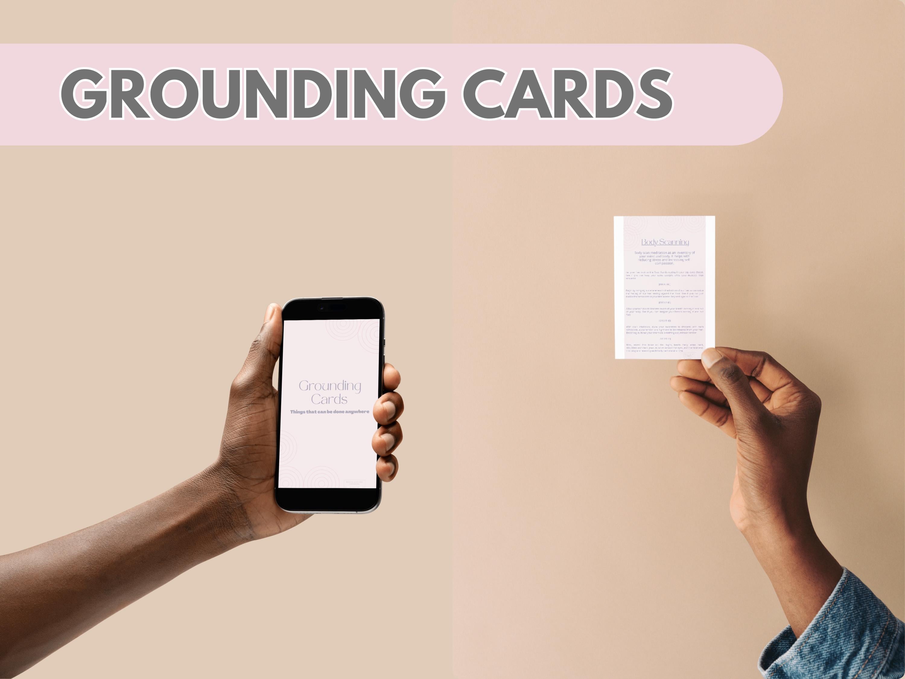 Grounding Techniques - Wallet Sized Cards - PDF, Printable- Mental ...