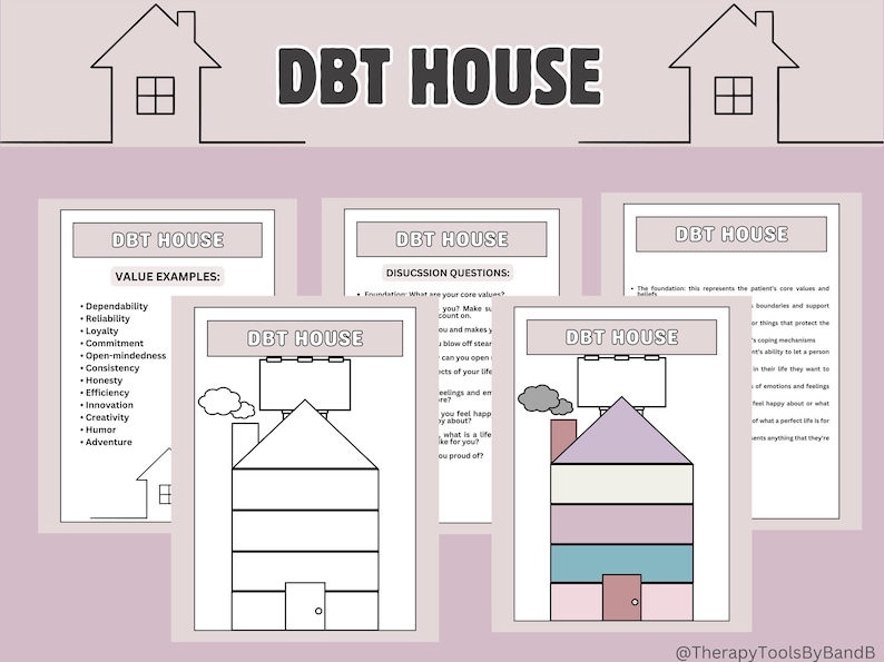 DBT House Worksheet | DBT Sheet, DBT Coping Skills, Dbt Therapy ...