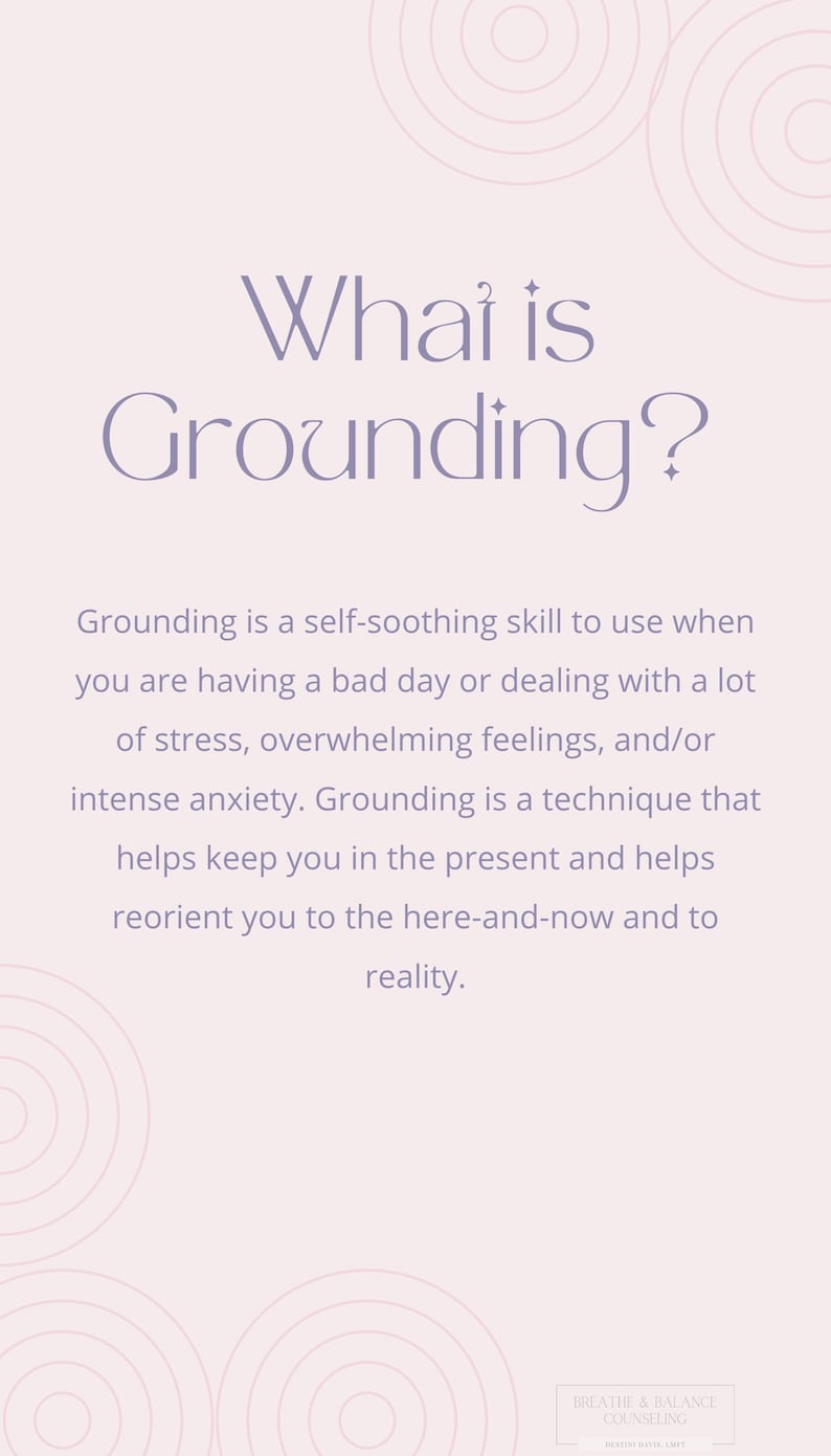 Grounding Techniques - Wallet Sized Cards - PDF, Printable- Mental ...