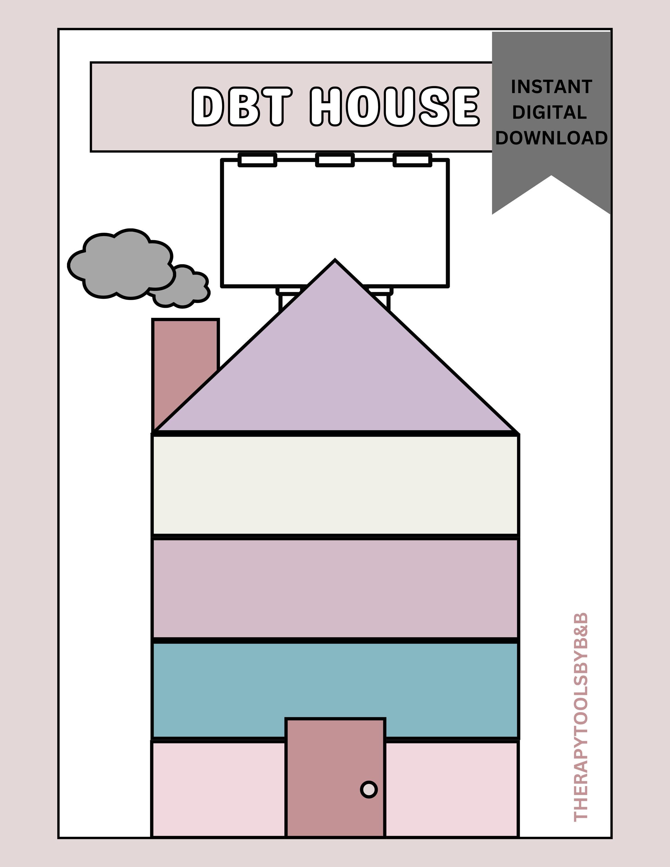 DBT House Worksheet | DBT Sheet, DBT Coping Skills, Dbt Therapy ...