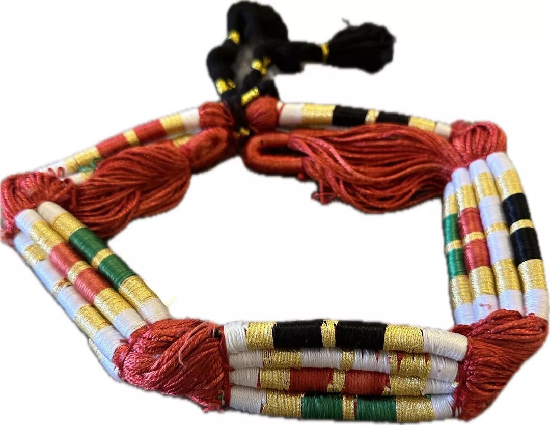 Super Rare Red Igal With Tassels Handmade Arab Egal Agal Desert Cord ...