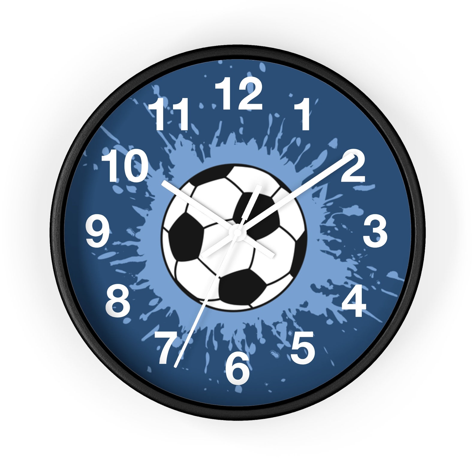 Soccer Wall Clock Sports Clock Football Clock Dad Gift Soccer Player ...
