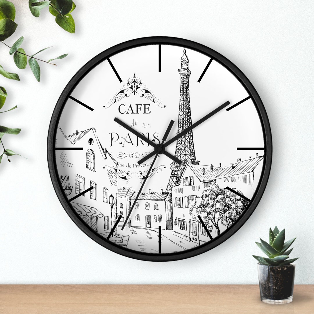 Cafe De Paris Wall Clock Paris Lover Gift for Her Wall Art Home Decor ...