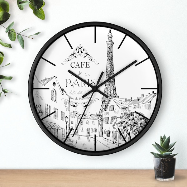 Paris Cafe Wall Clock - Etsy