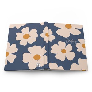 Custom Floral Journal Personalized Notepad Cute Flower Notebook Useful ...