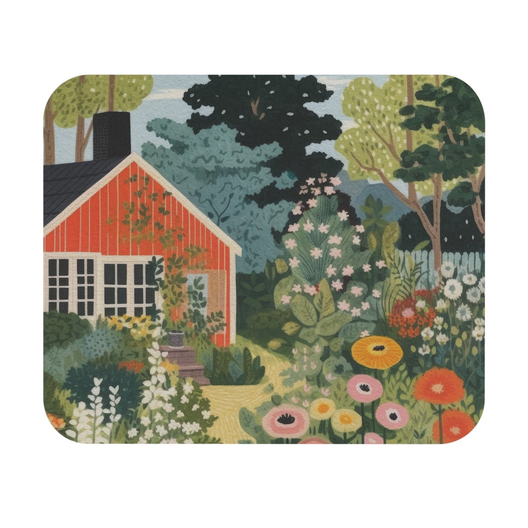 Cottage Core Desk Mat | Cottagecore Office Desk Design | Cute Garden ...