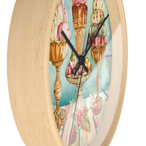 Ice Cream Clock Vintage Sweet Shoppe Clock Vintage Ice Cream Parlour ...