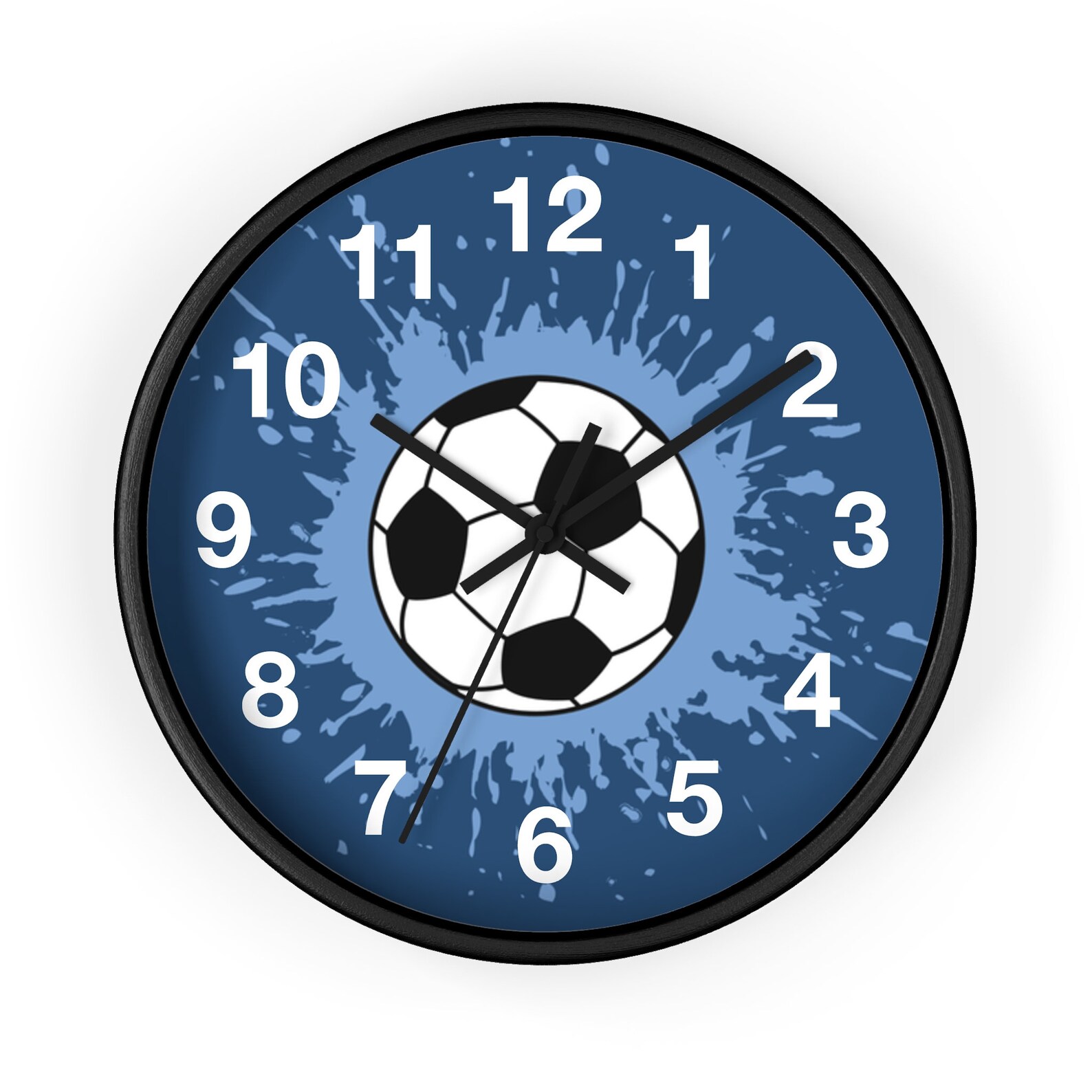 Soccer Wall Clock Sports Clock Football Clock Dad Gift Soccer Player ...