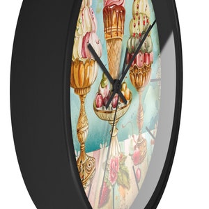 Ice Cream Clock Vintage Sweet Shoppe Clock Vintage Ice Cream Parlour ...