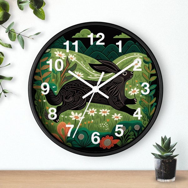 Rabbit Clock - Etsy