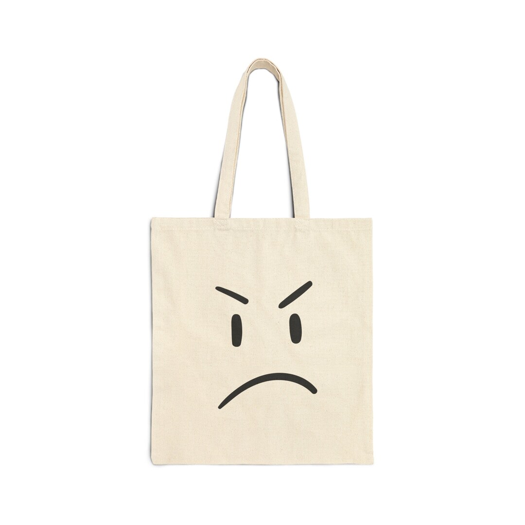 Grumpy Face Tote Bag Funny Tote Grumpy Bag Aesthetic Tote Gift for ...
