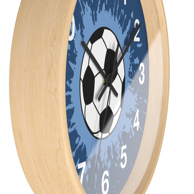 Soccer Wall Clock Sports Clock Football Clock Dad Gift Soccer Player ...