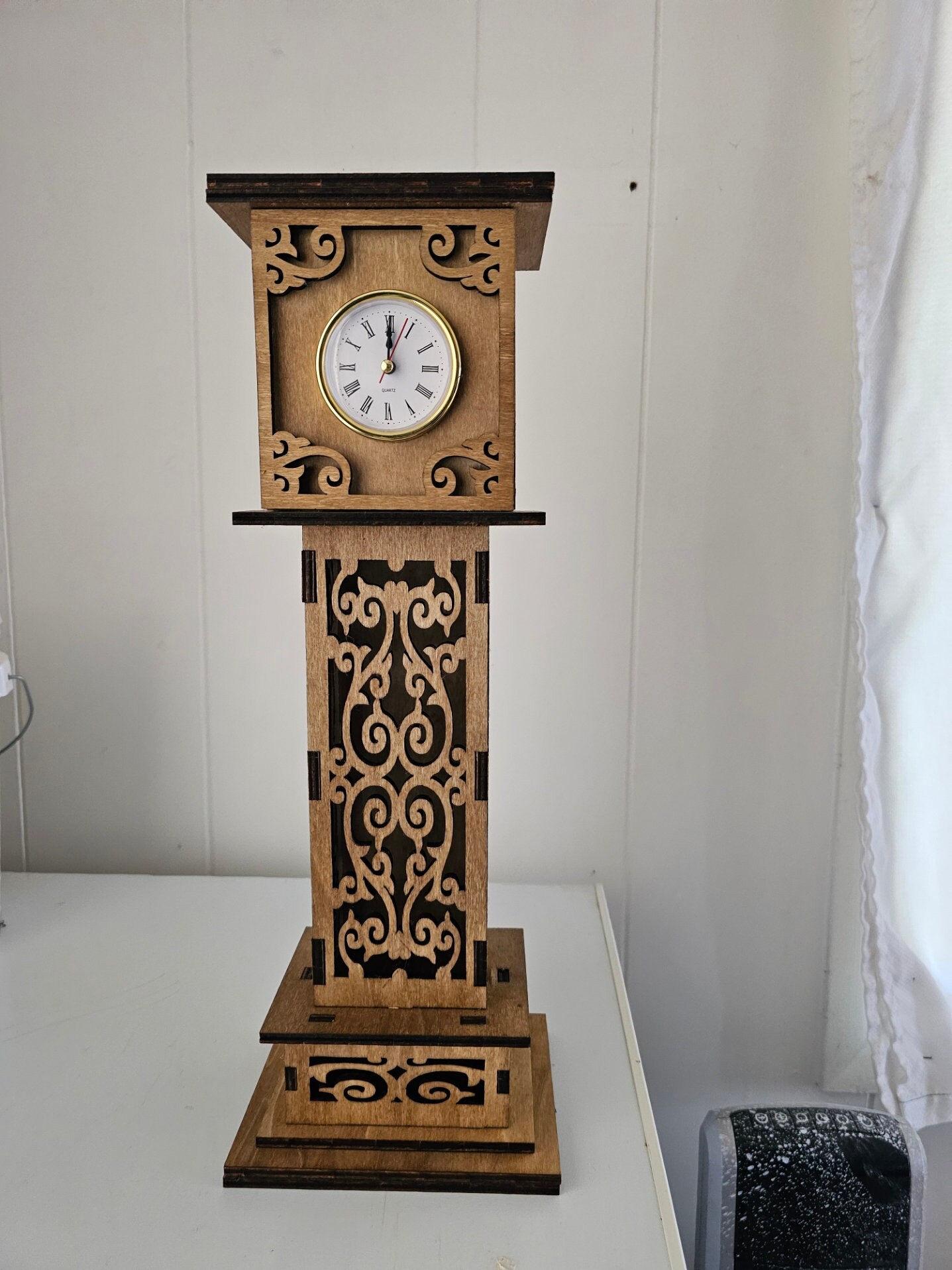 Filigre Miniature Grandfather Clock. - Etsy