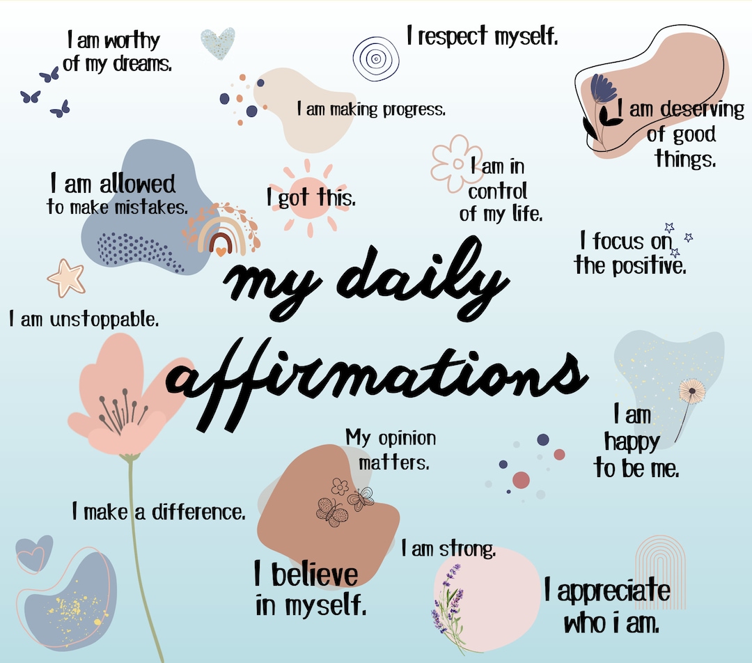 Tumbler, Affirmations, Sublimation, Custom, 20oz Tumbler, Daily ...