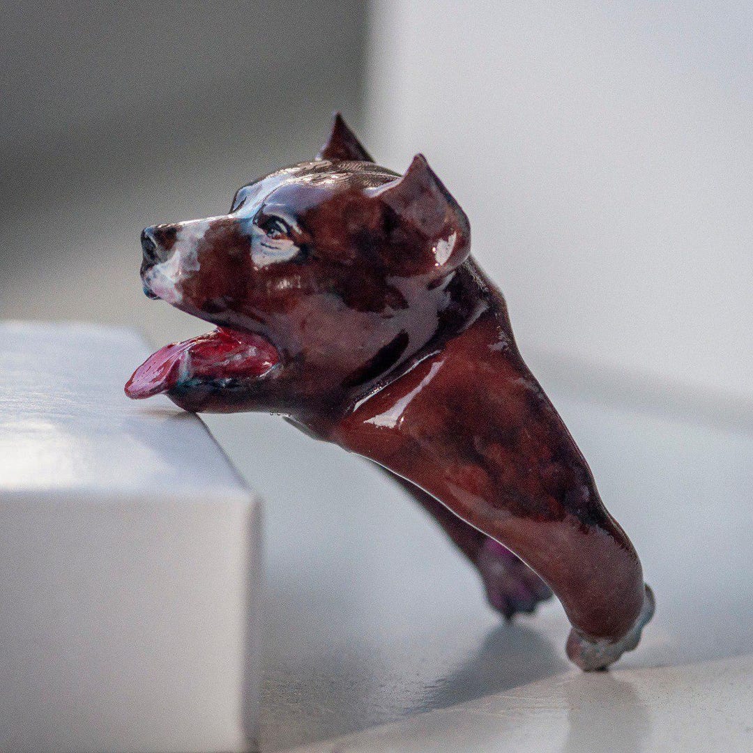 Personalized American Pit Bull Terrier Dog Head Ring - Etsy