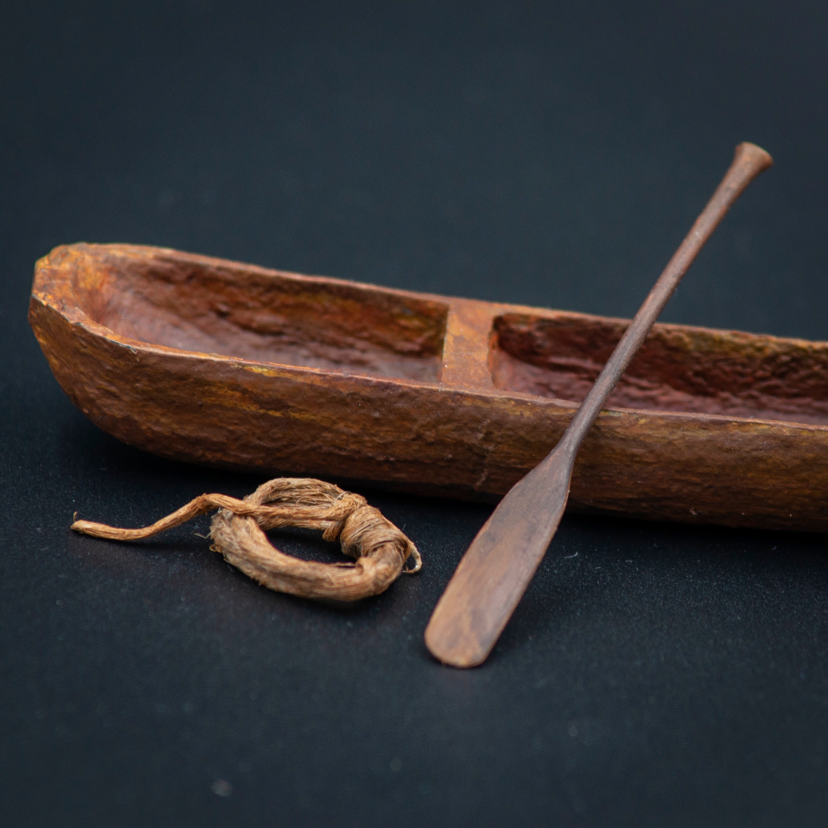 Dugout Canoe + Oar + Coil of Rope Painted Miniature - Etsy
