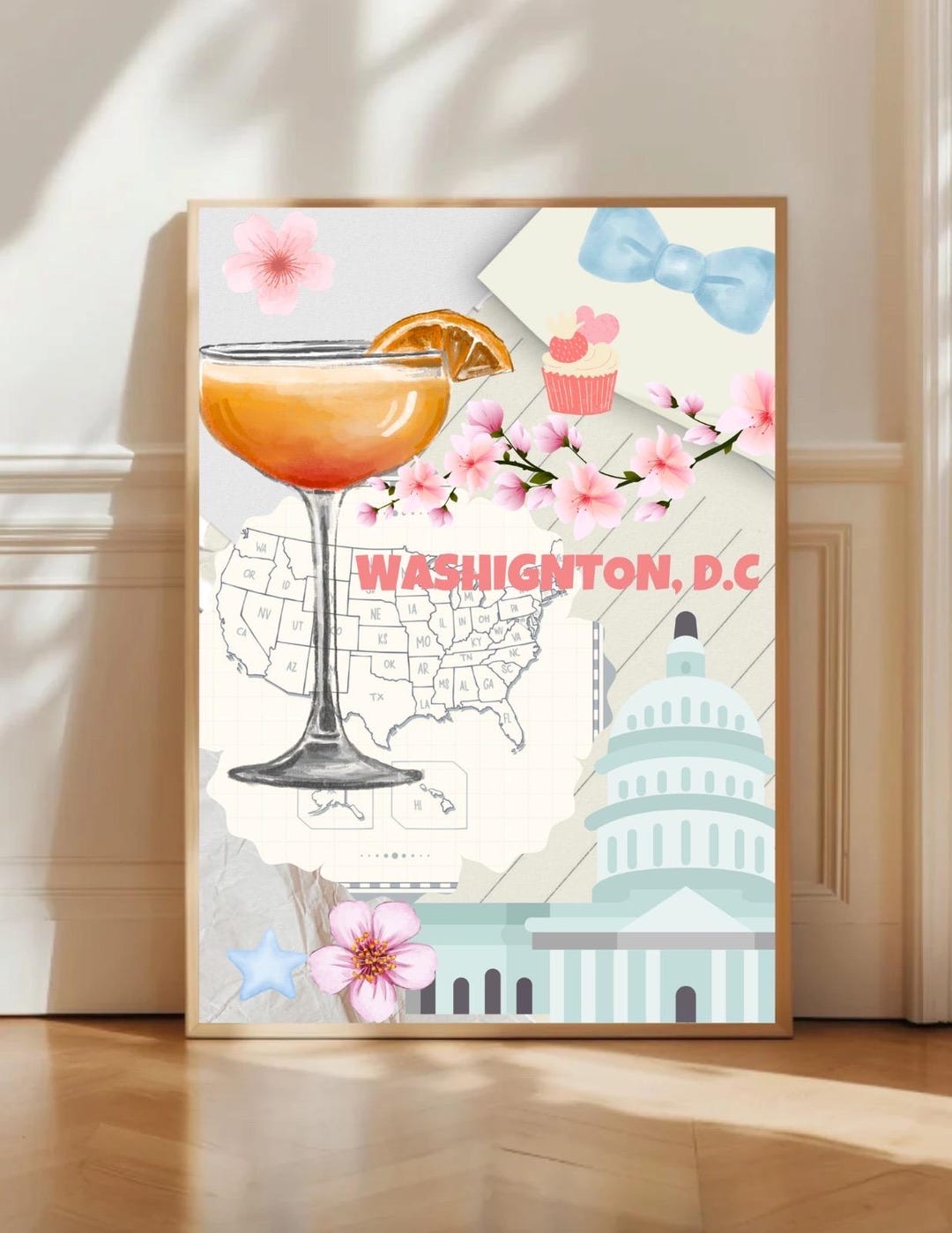 Washington DC Collage Art Print (digital Download) - Etsy