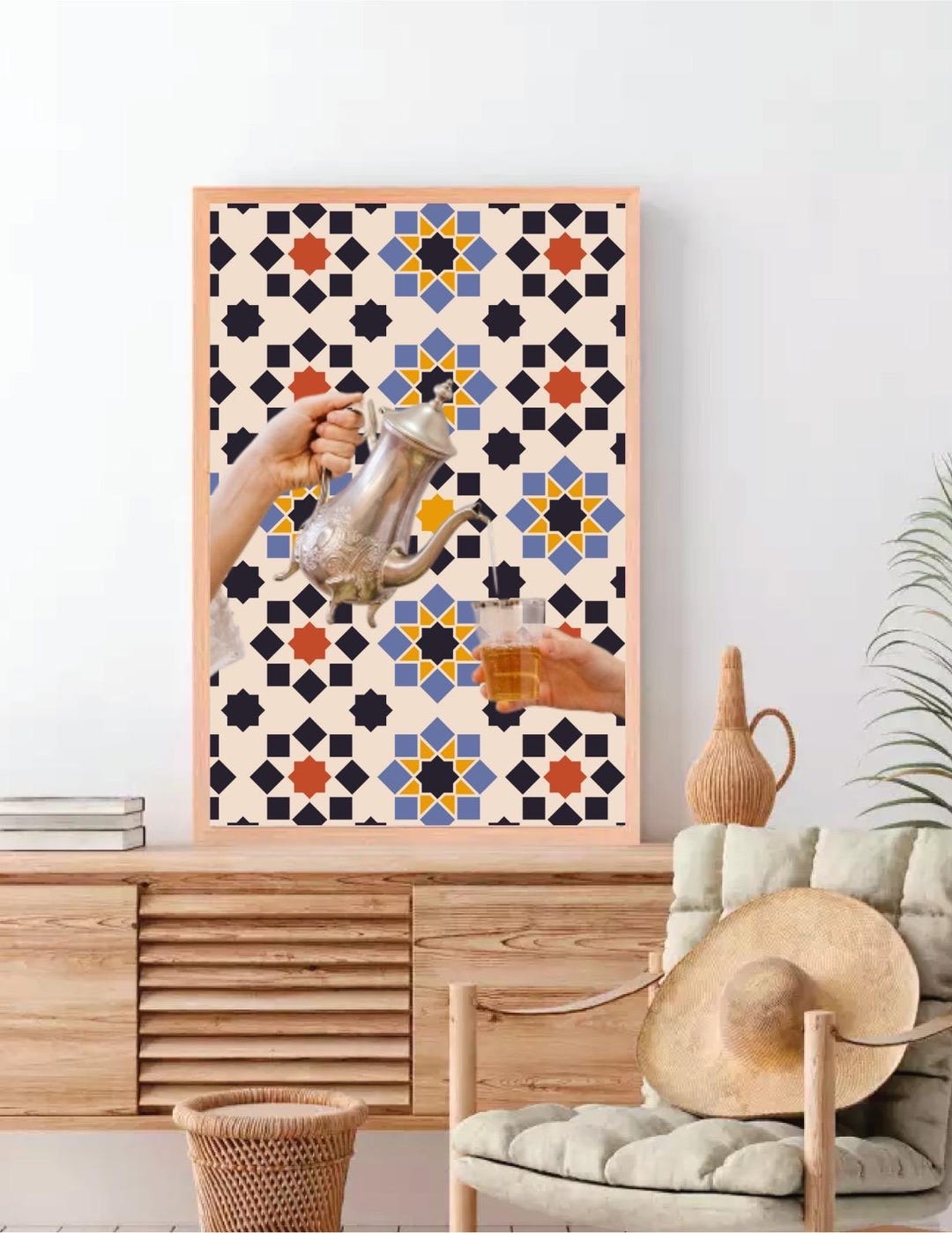 But First Tea, Digital Mint Tea, Poster Moroccan Mint Tea, Gift for Tea ...