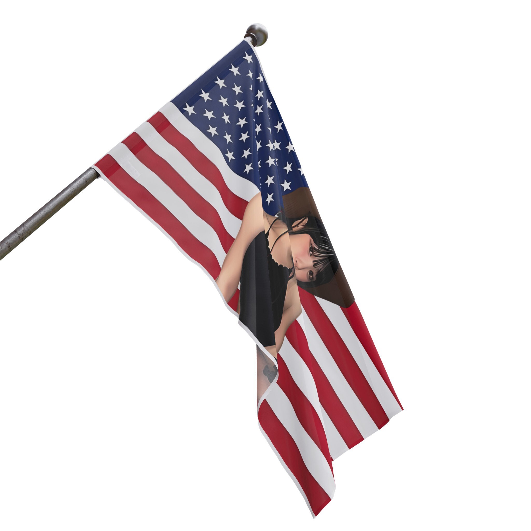 Le Sserafim Chaewon American Flag Tapestry Outdoor Indoor, Poster American Flag Tapestry for ...